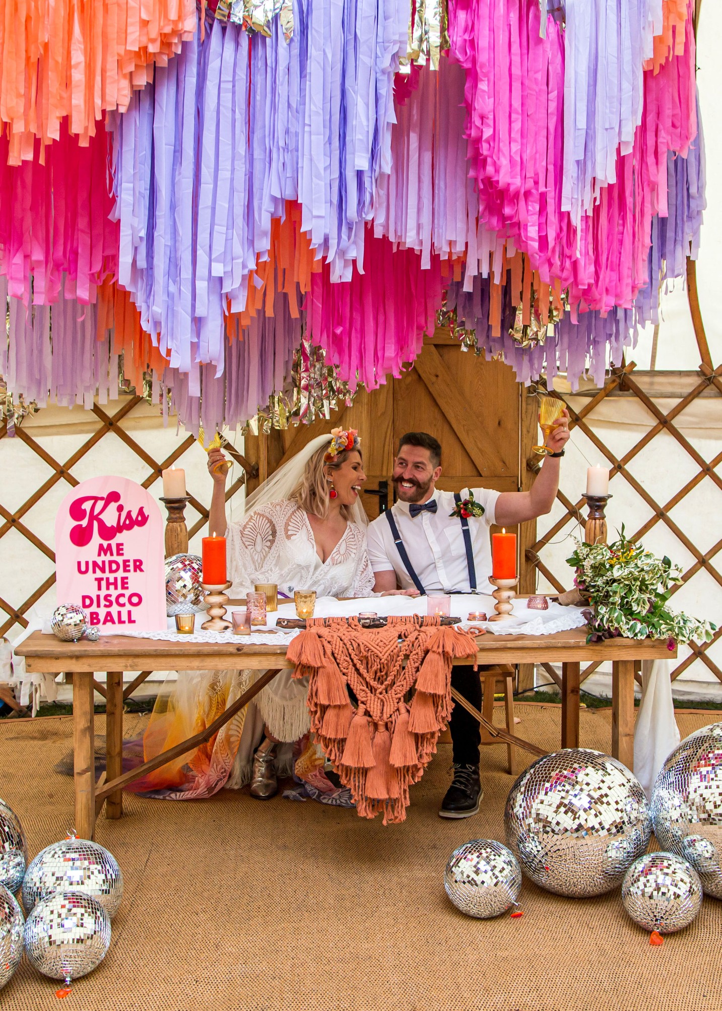 Disco Festival Wedding Inspiration at Yurtshire ⋆ Unconventional Wedding