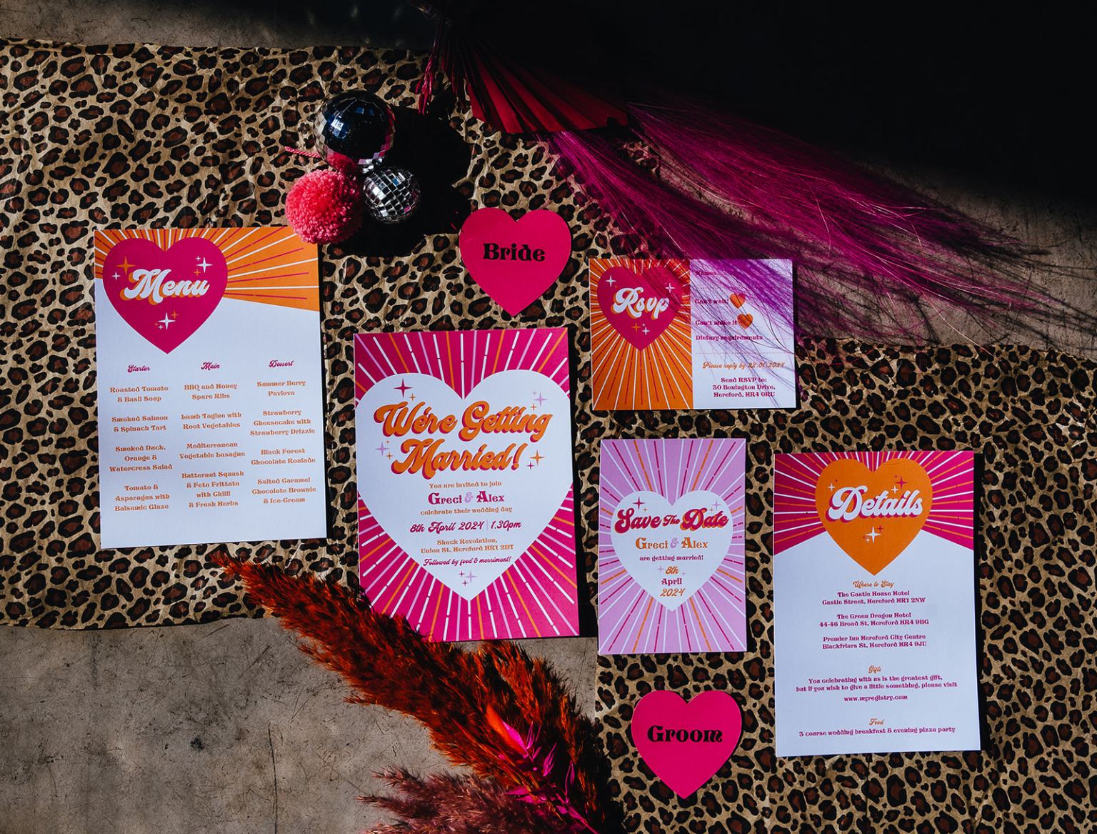 Pink & Orange Disco Wedding at The Shack Revolution ⋆